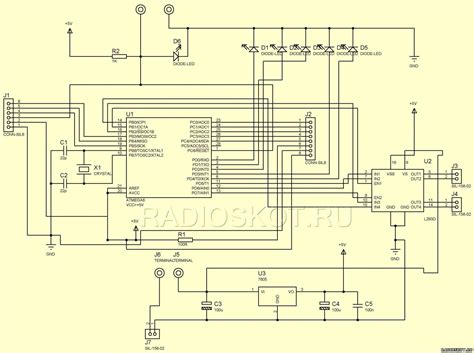 Принципиальная схема микроконтроллера Atmega8 82 фото