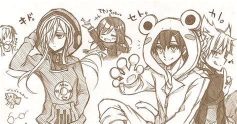 カゲプロ 資料を見ずにカゲプロキャラを描いてみました。 310のマンガ カゲロウプロジェクト 「働いたら負け。」tシャツww