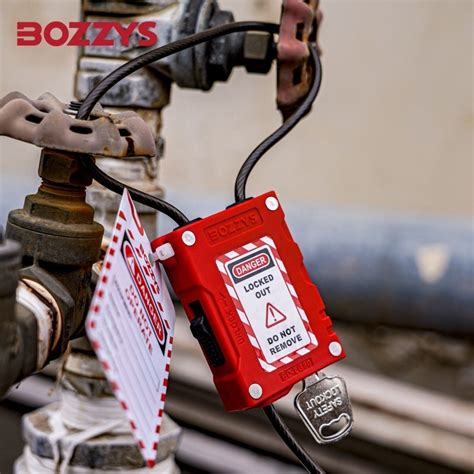 Bozzys Adjustable Lockout Safety Cable Padlock With 08m Plastic Coated