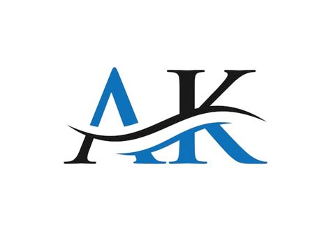 Logotipo Vinculado A La Letra Ak Para La Identidad Comercial Y De La Empresa Plantilla Vectorial