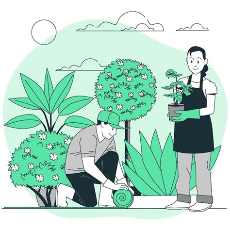 Free Vector Landscaping Concept Illustration