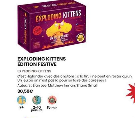 Promo Exploding Kittens édition Festive Exploding Kittens Chez