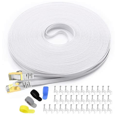CableGeeker Cat Shielded Ethernet Cable Ft Highest Speed Cable Flat Ethernet Patch Cable