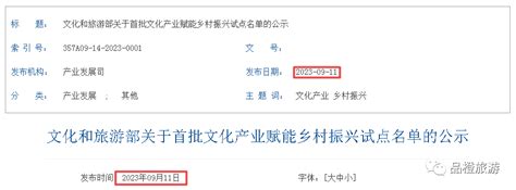 文化和旅游部关于首批文化产业赋能乡村振兴试点名单的公示单位北京市附件