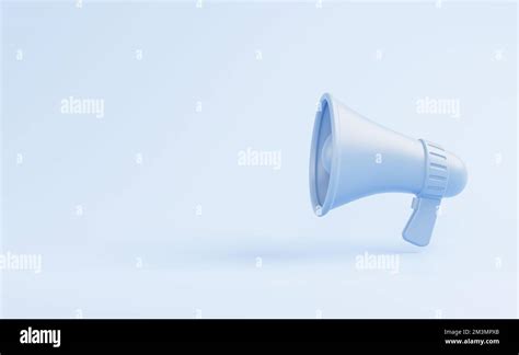 Mono Color Blue Megaphone Bullhorn Speaker To Announce Or Broadcast