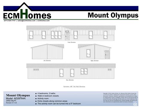 Mount Olympus Floor Plans