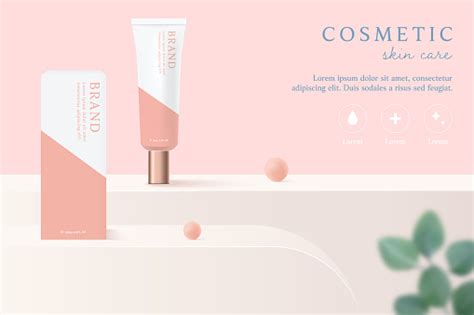 화장품 및 스킨 케어 제품 광고 템플릿은 나뭇잎이 있는 분홍색 배경에 있습니다 3차원 형태에 대한 스톡 벡터 아트 및 기타 이미지 3차원 형태 강단 공란 Istock