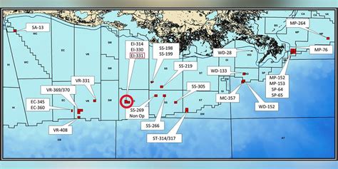 Gulf Oil Rig Map