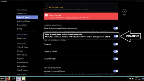 Only Allow Discord Server Invites From Friends Toggleable Discord