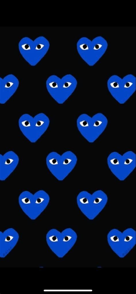 Fond D Cran Comme Des Gar Ons Bleu Cdg Wallpaper Preppy Wallpaper