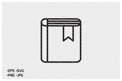 Book And Bookmark Line Icon Vector Graphic By Designfour · Creative Fabrica