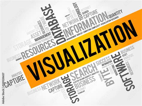 Visualization Word Cloud Collage Business Concept Background Stock