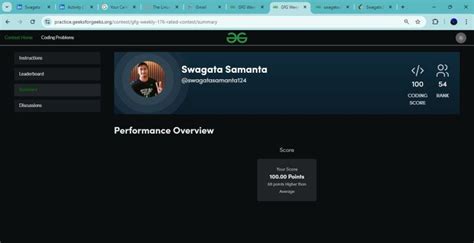 swagata samanta on linkedin geeksforgeeks codingcontest