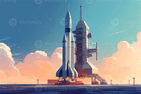 Space Rocket Launch Pad