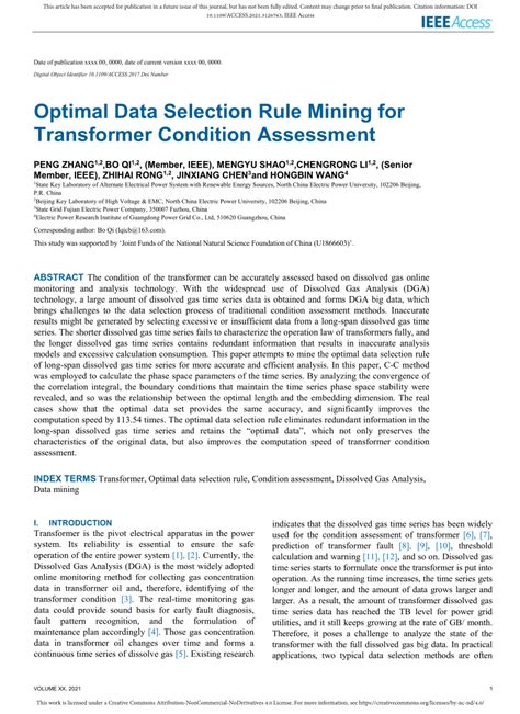 pdf optimal data selection rule mining for transformer condition