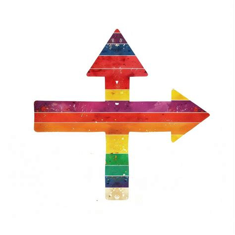 Rainbow Arrow Image Symbol Cross Free Photo Illustration Rawpixel