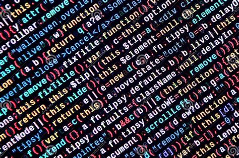 Código Do Javascript No Editor De Texto Conceito Do Cyberspace Da Codificação Tela Do Código
