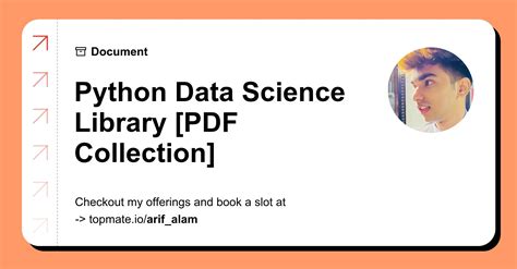 Python Data Science Library Pdf Collection With Arif Alam