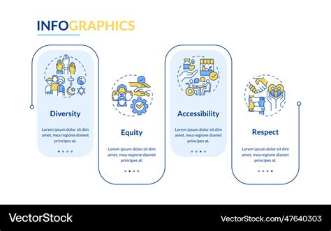 Social Inclusion Rectangle Infographic Template Vector Image