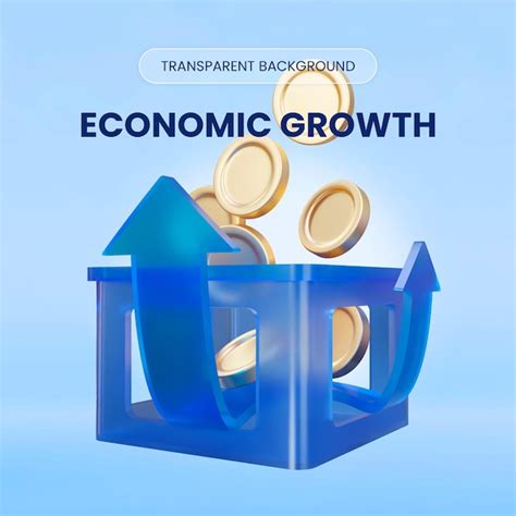 Premium Psd Economic Growth 3d Rendering Illustration