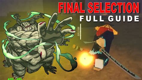 Final Selection Guide In Project Slayers Full How To Complete Final Selection Easily Youtube