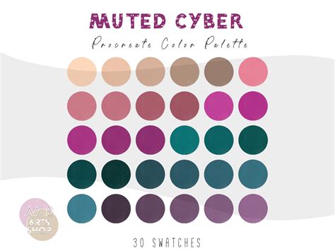 Cyberpunk Procreate Color Palette Bundle Color Palette For Procreate
