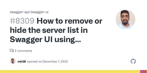 How To Remove Or Hide The Server List In Swagger Ui Using Springdoc · Issue 8309 · Swagger Api