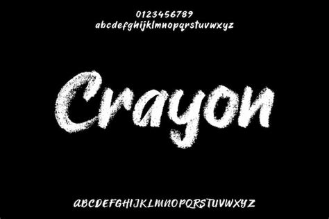 Premium Vector Textured Crayon Creative Vector Brush Display Alphabet Font Design