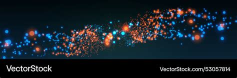 Cyber Big Data Flow Particles Bokeh Digital Vector Image