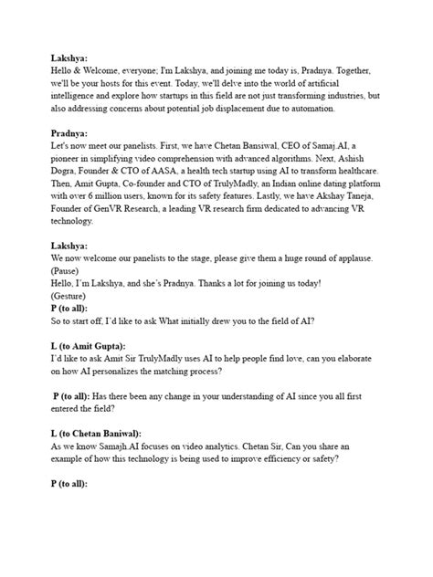 Ai Panel Script Pdf