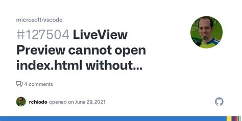 Liveview Preview Cannot Open Index Html Without Workspace Issue Microsoft Vscode