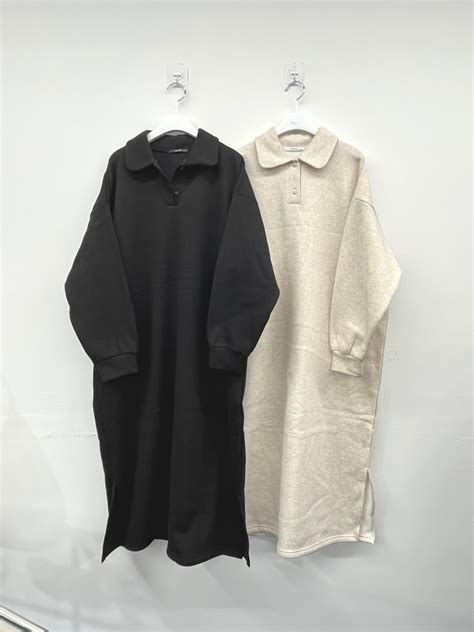 당일발송💙빅사이즈 겨울 카라넥 박스 기모 롱원피스