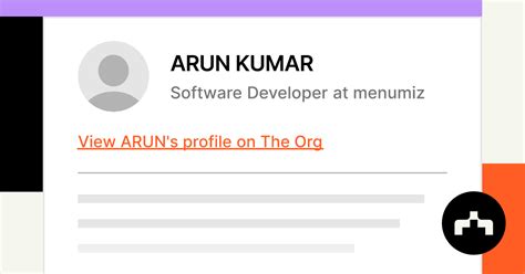 Arun Kumar Software Developer At Menumiz The Org