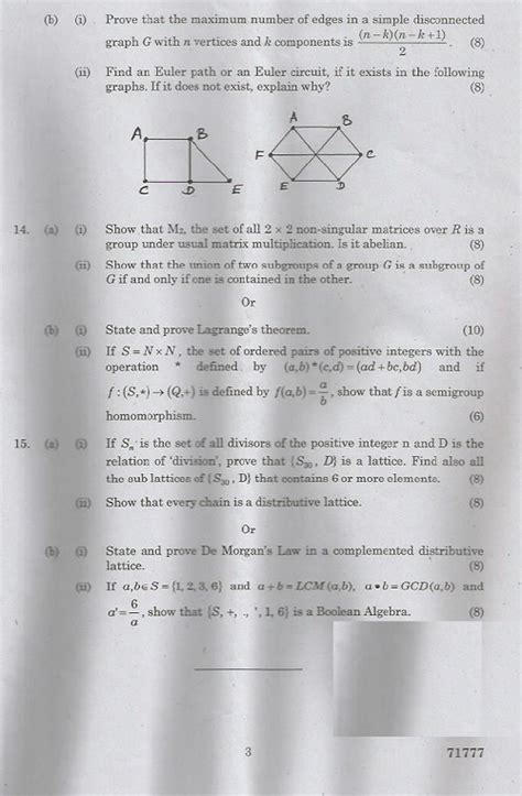 MA2265 Discrete Mathematics April May 2015 Question Paper University