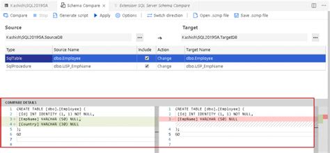 Sql Server Schema Compare Extension In Azure Data Studio