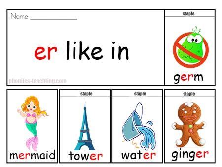 Er Words Free And Printable Phonics Flip Book Words With Er In Them