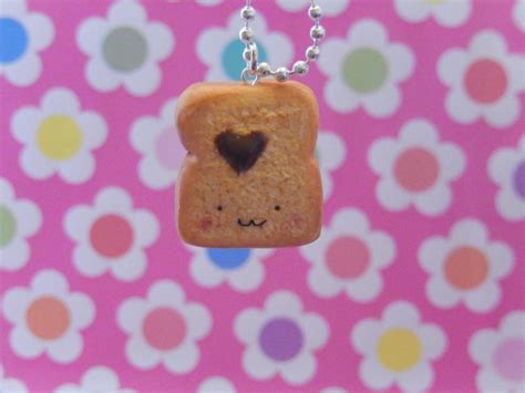 Kawaii Chibi Toast With Egg Jam Chocolate Peanut Butter Pband J Etsy