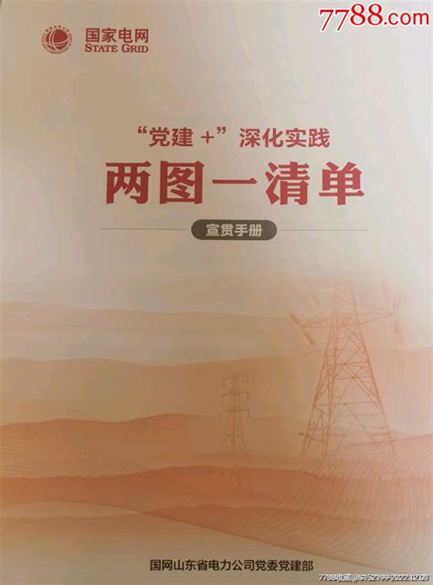 国家电网“党建”深化实践两图一清单宣贯手册，国网山东省电力公司党委党建部，党建手册工具书金海邮刊【7788徽章收藏】