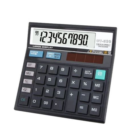Solar Battery Dual Power Lcd Display Calculator With Check And Correct Function Daraz Lk
