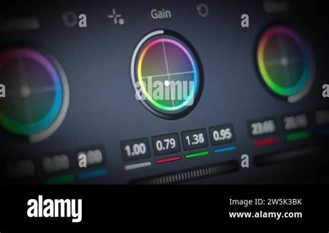 Color Grading Control Edit On Monitor Showing Adjust Color Video