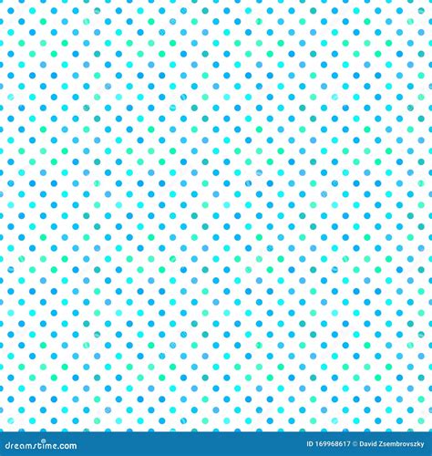 Blue Abstract Seamless Circle Pattern Background Design Stock Vector