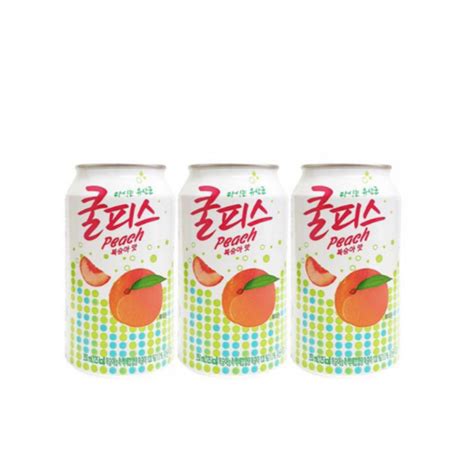 쿨피스 뚱캔 동원 피치 복숭아 맛 탄산 음료수 학교 단체용 350ml 24캔