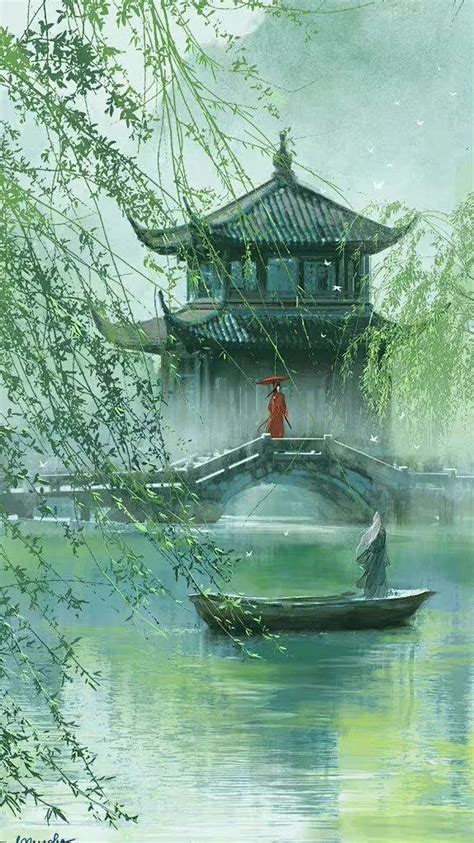 春水碧于天画船听雨眠 花瓣网
