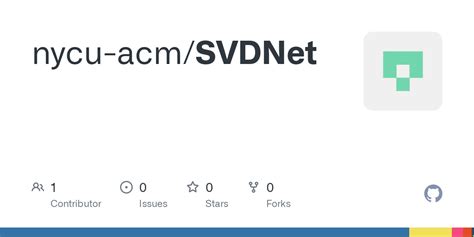 Github Nycu Acm Svdnet