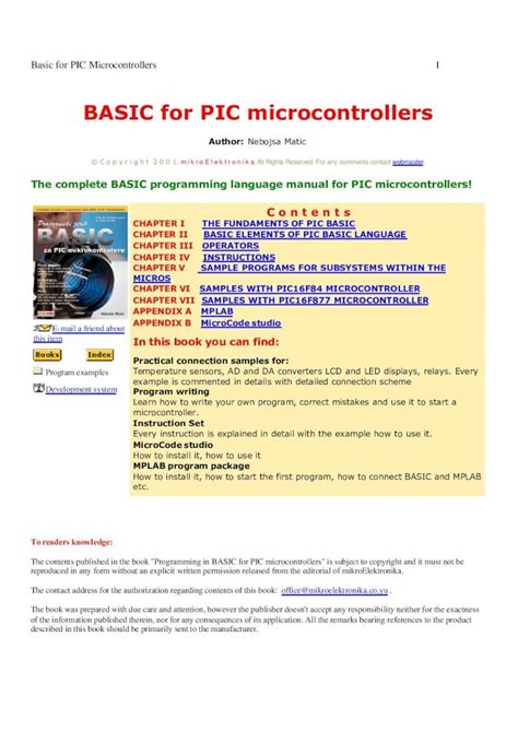 pdf basic for pic micro controllers dokumen tips