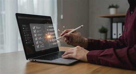 Digital Checklist Streamlining Tasks With Technology Efficient Workflow And Productivity Boost