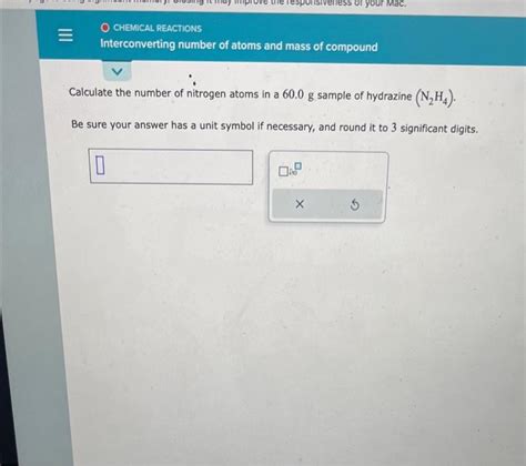 Solved Calculate The Number Of Nitrogen Atoms In A G Chegg