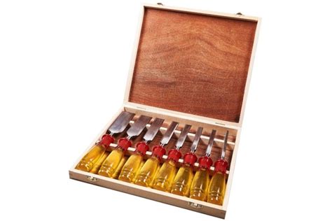 8pc Split Proof Chisel Set In Wooden Box Eakers Diy