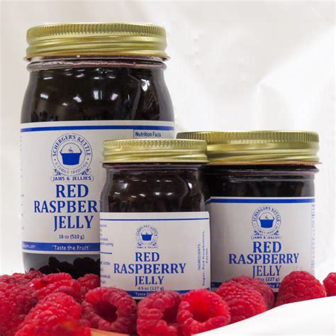 Red Raspberry Jelly Scherger S Kettle Jams And Jellies