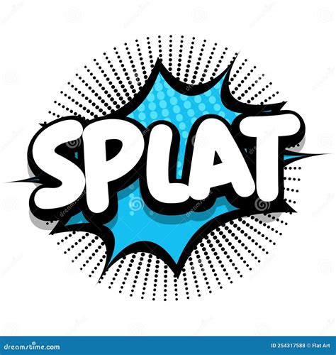Splat Comic Book Explosion Bubble Vector Illustration Stock Vector